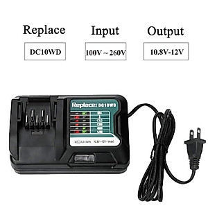 Flimikun Charger Replace for Makitas 10.8V 12V DC10WD BL1016 BL1021B BL1041B FD05 US Plug