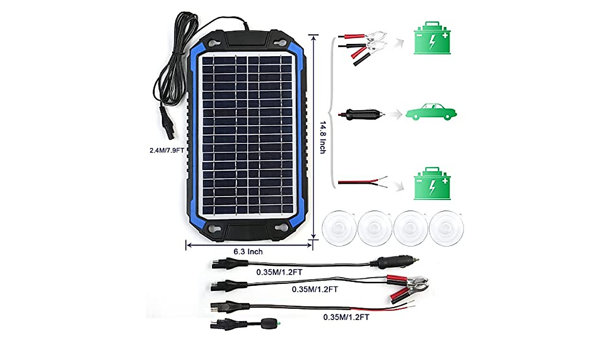 Efficient 12V Solar Car Battery Charger | SUNER POWER