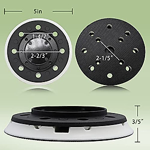 492280 ETS 125 Eq Jetstream Sanding Pad Replacement, Soft, 125mm (5 in) 8 Hole Fit for Festool ETS/ES 125, Pro 5 ltd Random Orbit Finish Sanders