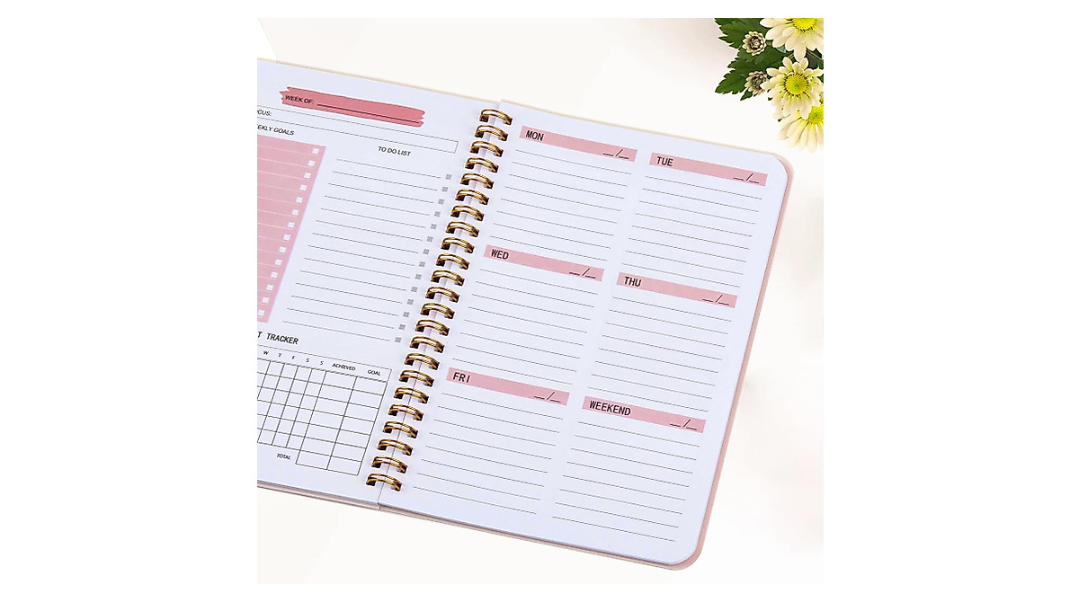 Undated Weekly Planner for Goals & Habits | A5 Portable Organizer