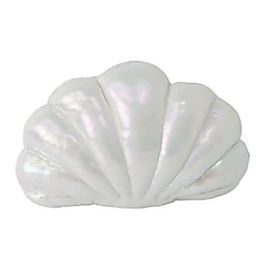 Marble Empire Shell Pillow Seashell Decorative Throw Pillows Pearlescent Sea Shell Toy Coastal Beach Shaped Ocean Theme Decor （13.6 × 8 inch）