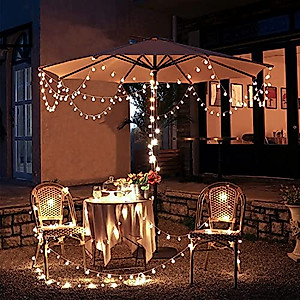 LCHUANG Battery Operated String Lights 66FT 200LEDs - Each 33FT 100LEDs 8 Mode Waterproof Christmas Fairy Lights Indoor Outdoor Hanging Globe Decorative Lights for Home Party Patio Garden Wedding