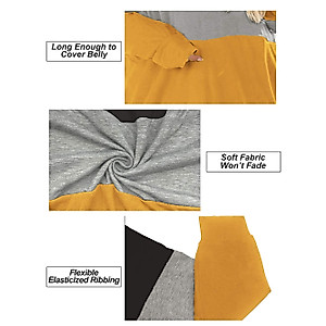 VISLILY 3x Womens Tops Plus Size Long Sleeve Shirts Loose Fit Tunic D 24w