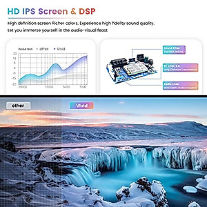 Dasaita 10.25'' Android Car Stereo Single 1 Din Radio GPS DSP IPS Carplay Android Auto (Rotatable & Detachable)