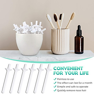 50 Pieces Nose Wax Sticks Applicators Plastic Wax Rod Wand Strips Nostril Cleaning Removal for Men Women Cleaning Nostrils Nasal and Removing Hair