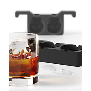 BERLINZO Premium Clear Ice Ball Maker Mold And Additional Silicone Ice Mold - Whiskey Large Clear Ice Cube Maker 2 Inch - Large Whiskey Ice Maker