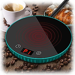 Candle Warmer/Coffee Warmer, 8H Auto Shut Off 1-12H Timer Candle Wax Warmer, 2 Temp Setting 122/140℉ Candle Warmer Plate, Mug Warmer for Coffee, Tea