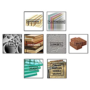 SabreCut SCTBA5 Multi-Material Tile Drill Bits Set for Ceramic Porcelain Granite Marble with Durable Storage Box