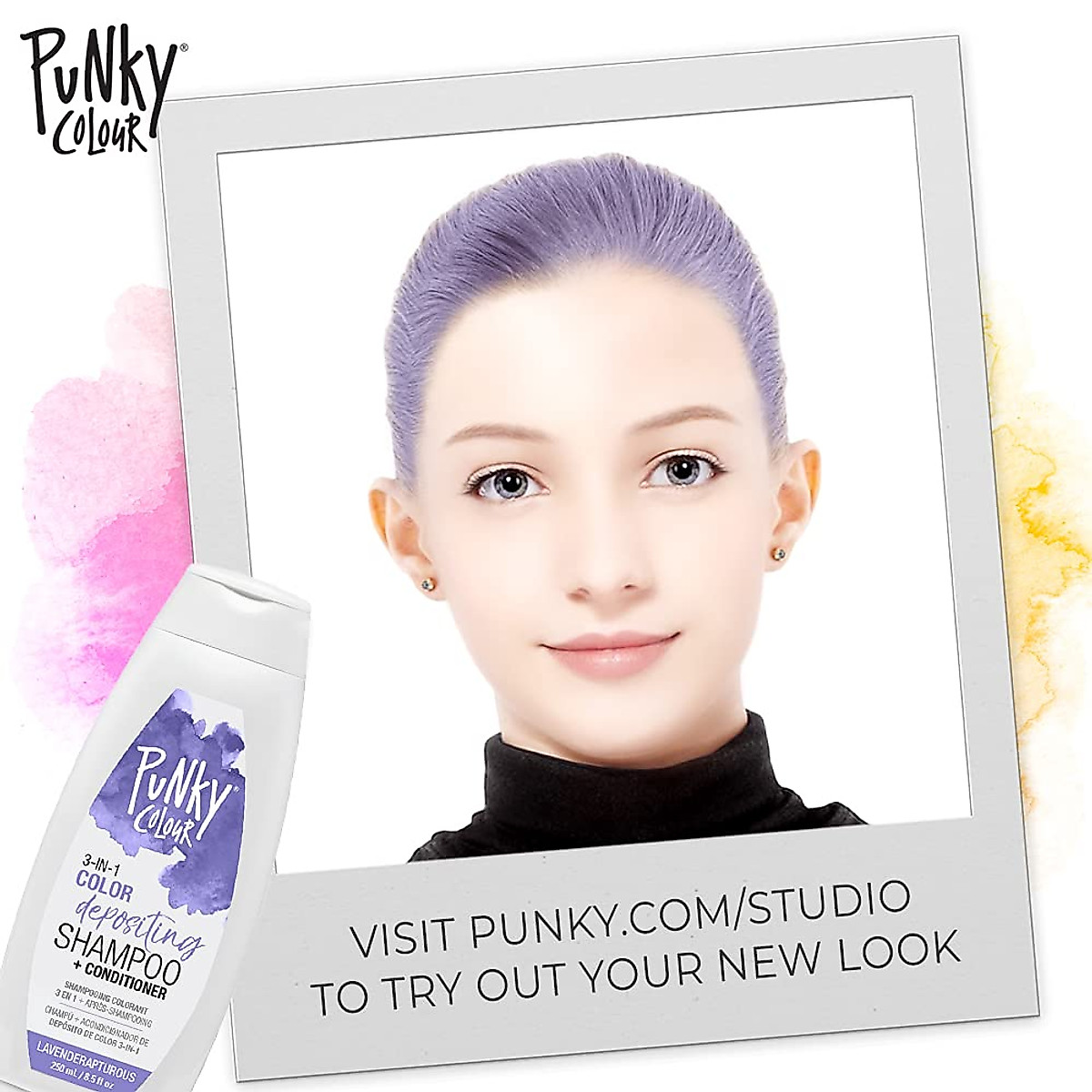 Punky Lavenderapturous 3-in-1 Color Depositing Shampoo & Conditioner with Shea Butter and Pro Vitamin B that helps Nourish and Strengthen Hair, 8.5 oz