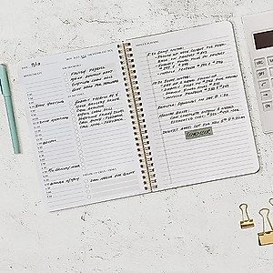 Simplified Daily Planner And Notebook With Hourly Schedule - Aesthetic Spiral To do List Notepad to Easily Organize Your Tasks And Appointments - Stylish Book And School Or Office Supplies For Women