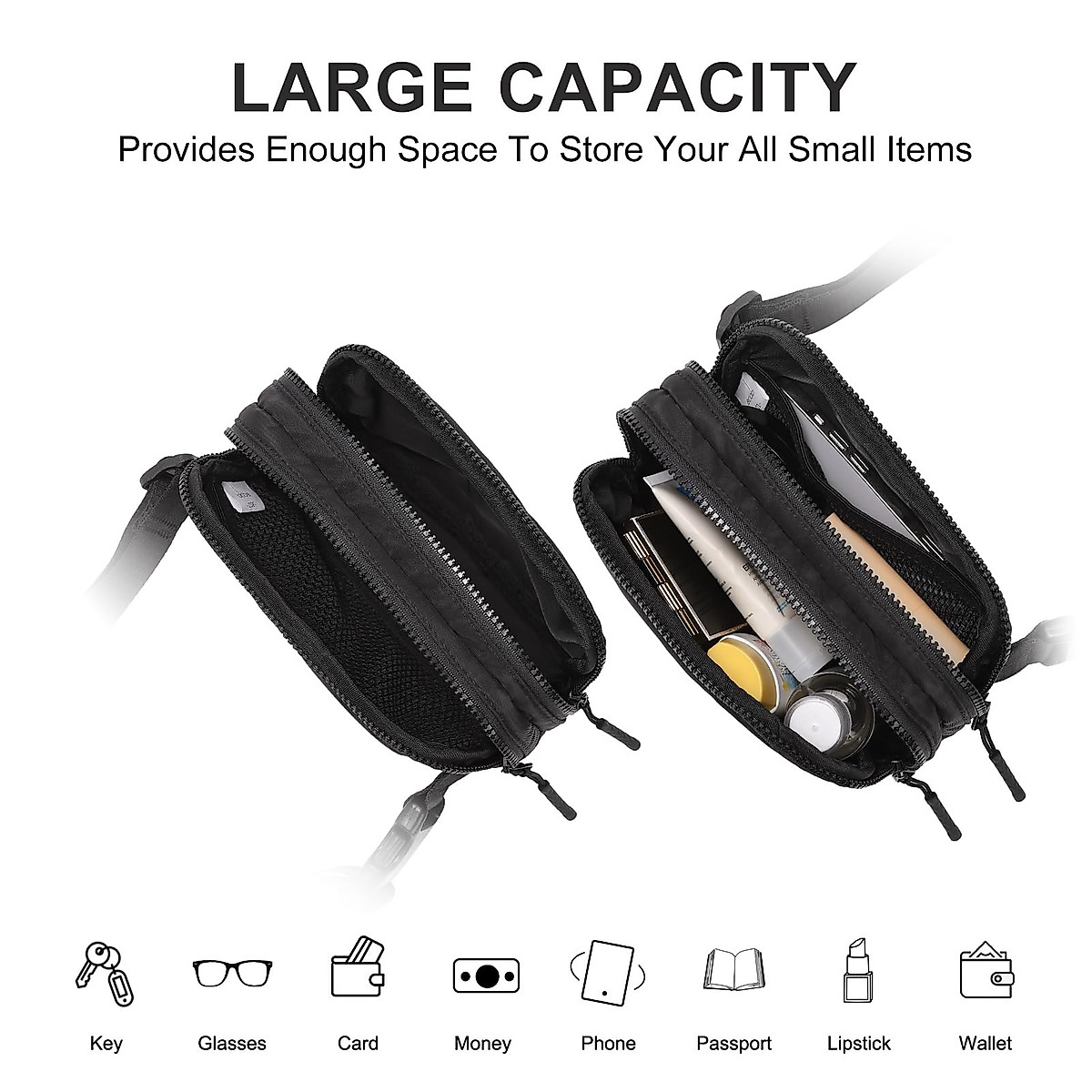 CLUCI Backpack Purse + Small Belt Bag for Women