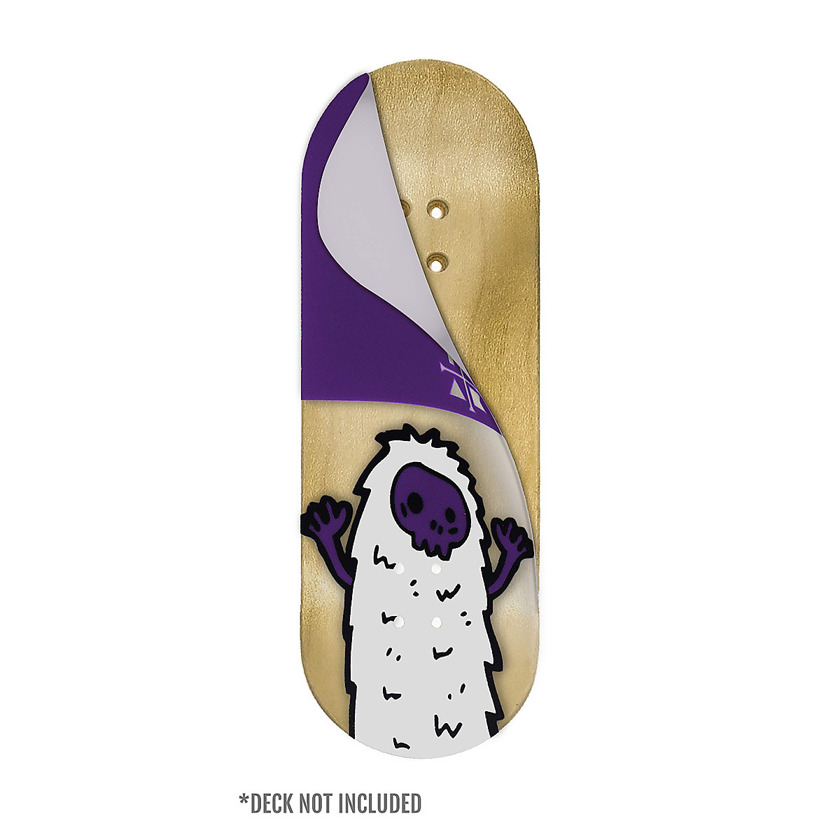 Teak Tuning Fingerboard Deck Graphic, Purple Yeti - Adhesive Graphics to Customize Your 35mm Fingerboard Deck - 110mm Long, 35mm Wide, 0.2mm Thick - Waterproof Vinyl - Includes Mini File