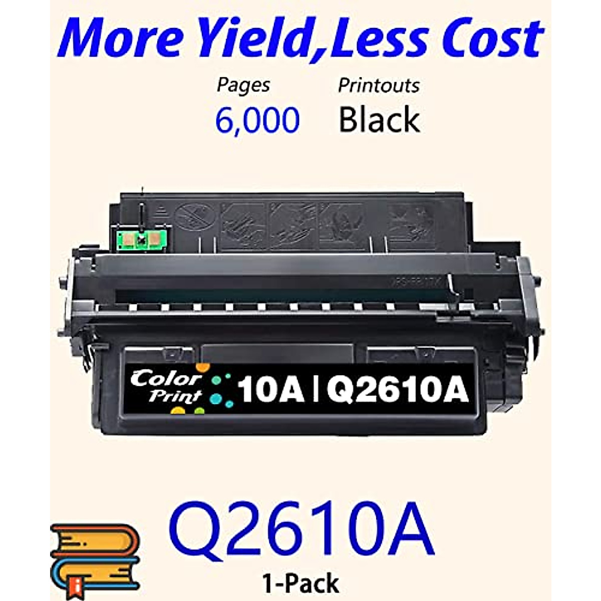 1-Pack ColorPrint Compatible 10A Q2610A Toner Cartridge Replacement for Hp 2610 Used for HP Laser Jet 2300 2300L 2300N 2300D 2300DN 2300DTN Printers (Black)