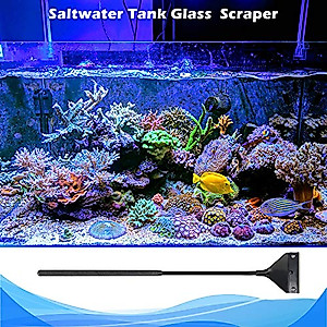 Pronetcus Algae Scraper for Glass Aquariums, Fish Tank Cleaner, Aquarium Algae Scrapers with 10 Stainless Steel Blades.