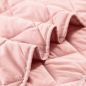 EXQ Home Toddler Comforter Baby Quilt Blanket Soft Lightweight,39X47 Inches Polyester Toddler Nursing Blanket for Infant and Newborn, Ultra Soft for Crib Bed,Stroller,Travel,Outdoor(Pink)