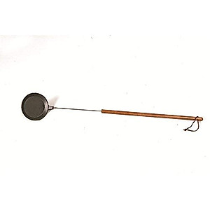 Rome 1024 Family Campfire Cast Iron Skillet with Steel and Wood Handle, 6-Inch