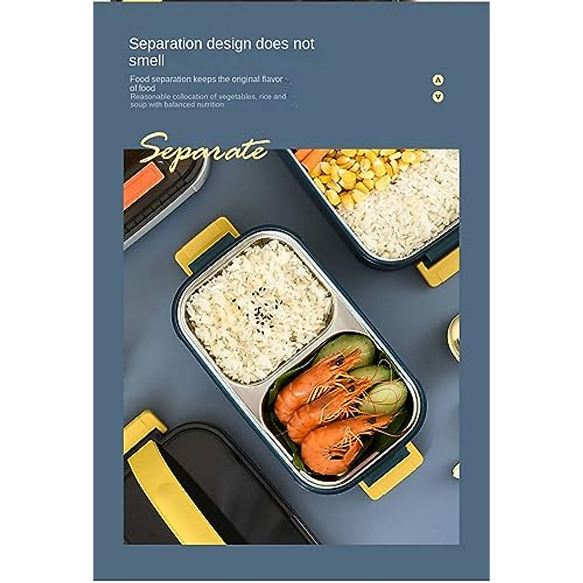 KAYNO Bento Boxes for Adults, 304 Stainless Steel Bento Lunch Box, Modern 2Layer Insulated Bento Box, 2 Compartment Leakproof Lunch Container Portable Food Storage Containers for Women Men