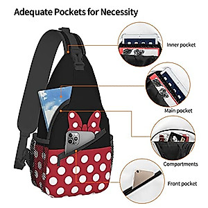 ZLCMMF Cartoon Sling Bag Casual Crossbody Backpack Cute Chest Shoulder Bag for Travel Hiking Gym Shopping, Multicolor