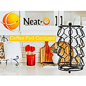 K-Cup Coffee Pod Storage Spinning Carousel Holder - 24 ct, Black