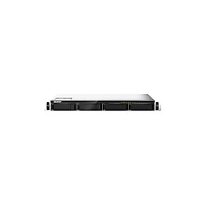 QNAP TS-435XeU-4G-US 4 Bay High-Speed Short Depth Rackmount NAS with M.2 NVMe SSD, Quad Core Marvell Octeon CPU, 4GB DDR4 Memory, Dual 2.5GbE (2.5G/1G/100M) and 10GbE Network Connectivity (Diskless)