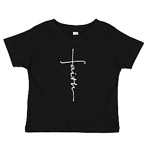 Faith Cross Religious Infant Toddler Baby Tee Shirt Assorted Colors