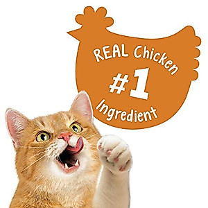 Purina Friskies Made in USA Facilities Cat Treats, Party Mix Chicken Lovers Crunch - 20 oz. Canister