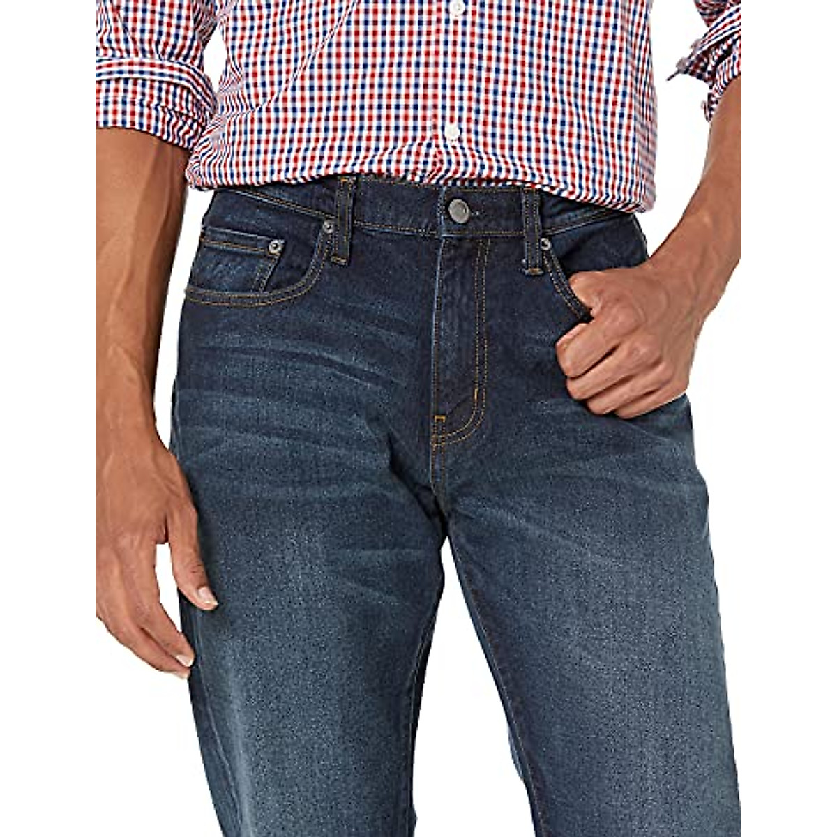 Amazon Essentials Men's Athletic-Fit Stretch Jeans - Dark Wash, 36W x 30L