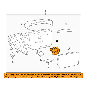 6U5z17d696d Power Side View Mirror Motor, Oem Ford, Left Or Right, W/ Memory