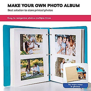 Photo Album Pages for 3 Ring Binder (50 Count) - Photo Album Self Adhesive Pages - 3 Ring Photo Album Refill Pages - Photo Pages for 3 Ring Binder - Photo Album Pages - Fits 8x10-8.5 x 11 Photos