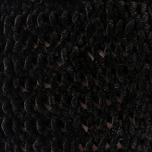 Tagetes Velvet Chenille Yarn (100 gr 132 yds x 2) 264 yds Baby Blanket Yarn, Amigurumi Yarn, Crochet and Knitting Yarn, Super Bulky, Soft, Chunky Yarn (Black)