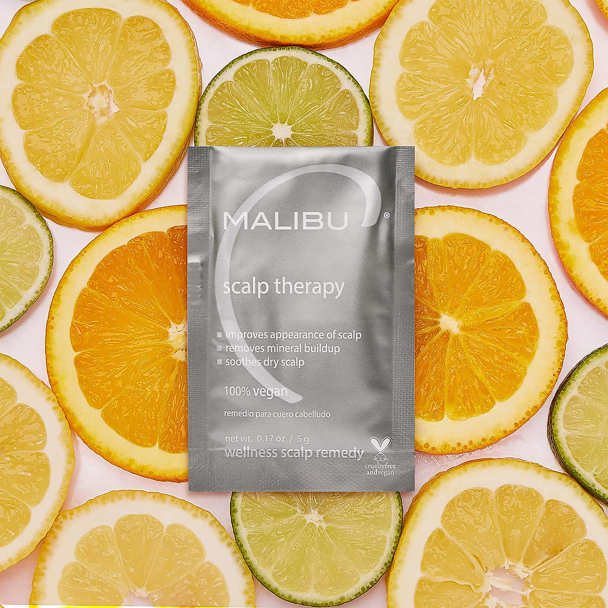 Malibu C Scalp Therapy Wellness Remedy - Scalp Care Remedy Packet to Soothe & Moisturize Dry Scalp - Restores Manageability with Vitamin C and Zinc Gluconate (1 Packet)