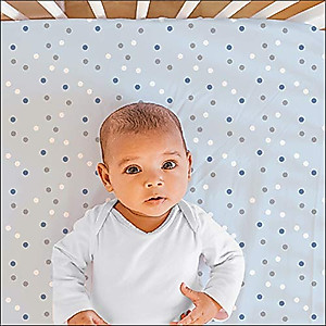 The Peanutshell Elephant Fitted Crib Sheet Set for Baby Boys or Girls, 2 Pack Unisex Set
