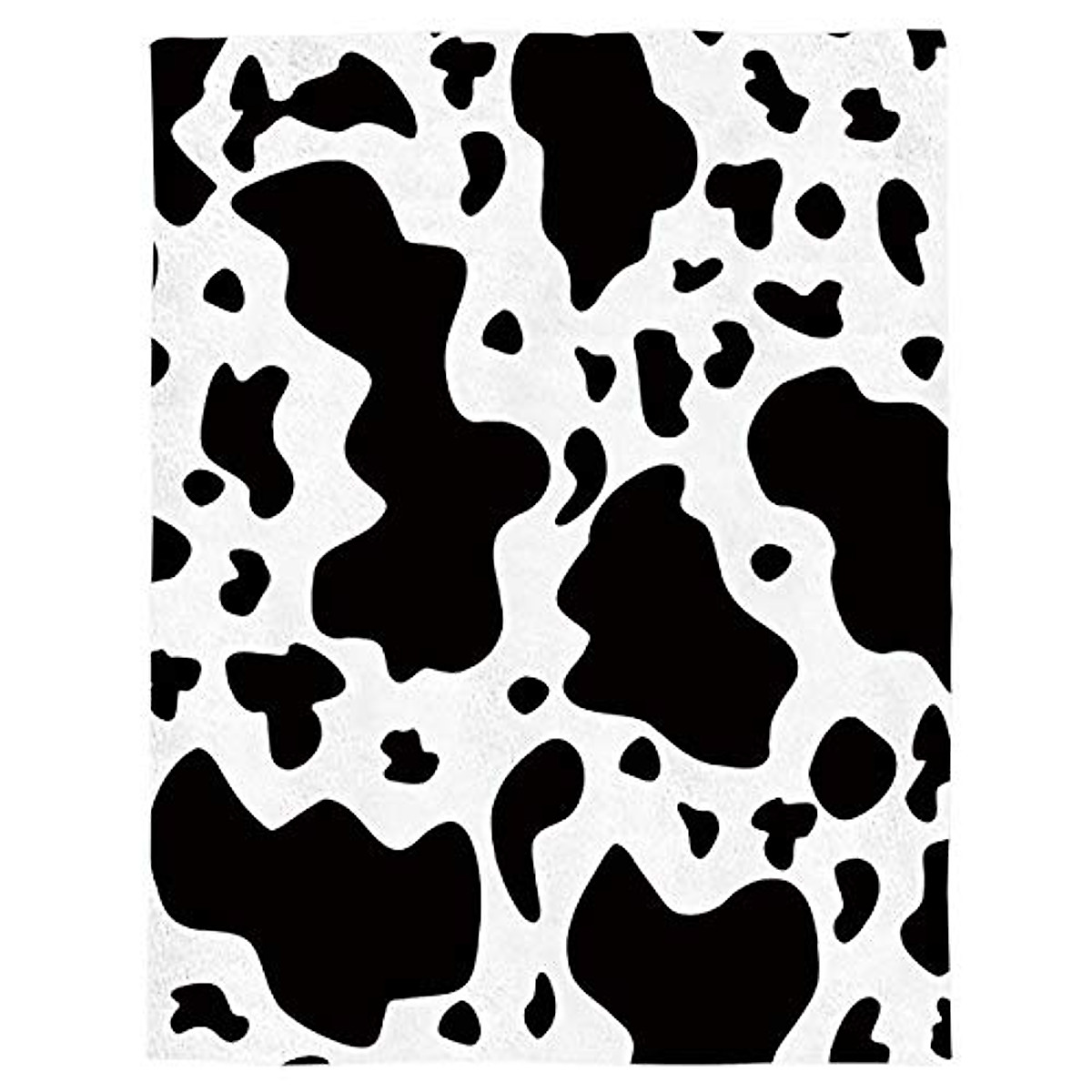 Singingin Super Soft Cozy Bed Fleece Blanket Throw Black and White Graffiti Dairy Cows Spots 39×49inch Fuzzy Plush Lightweight Couch Blankets Microfiber Provides Comfort and Warm All Season