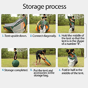 LHLHO 2 Person Instant Pop Up Lightweight Camping Tent, Outdoor Easy Set Up Automatic Family Travel Tent,Portable Backpacking Waterproof Windproof Anti-UV Sun Shelter Tent (Blue)