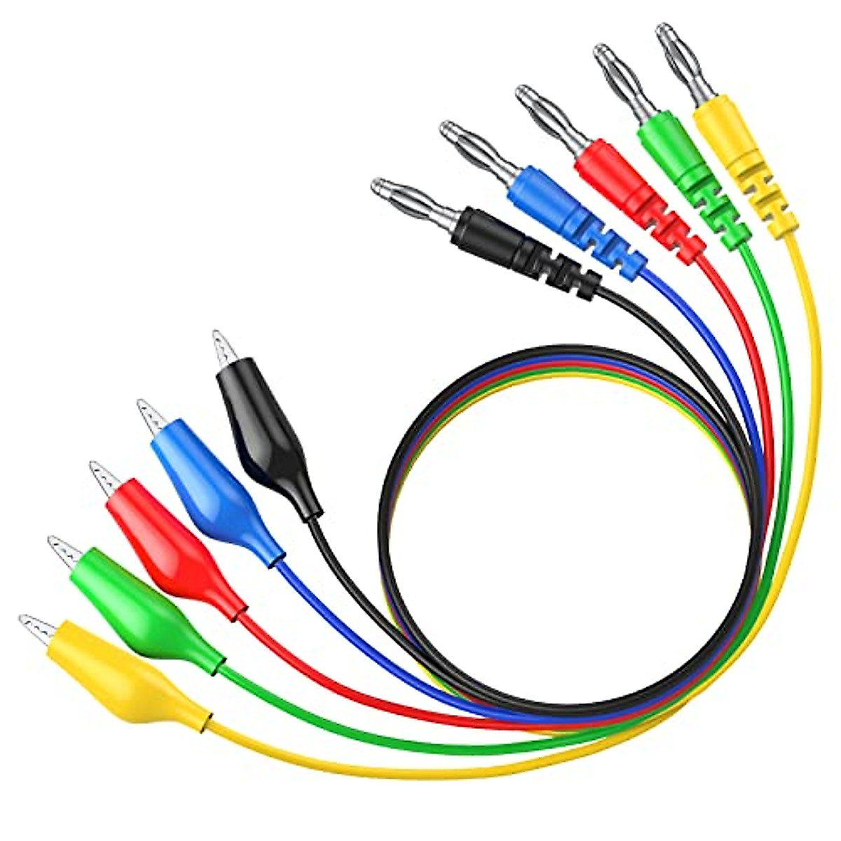 CAMWAY 25pcs Back Probe Test Lead- 15pcs Back Probe Pins & 5pcs Banana Plug to Alligator Clip 5 PCS Alligator Clips for Multimeter Diagnosis Circuit Testing