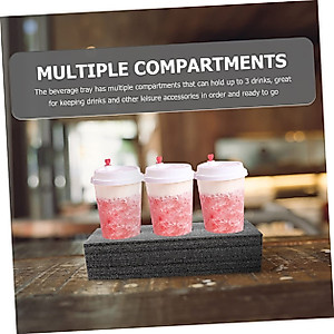 3pcs Milk Tea Drink Cup Holder Foam Couch Coffee Drinks Disposable Cup Holder Takeout Cup Tray Chinese Takeout Food Tray Takeout Packing Holder Takeout Beverage Carrier re-usable