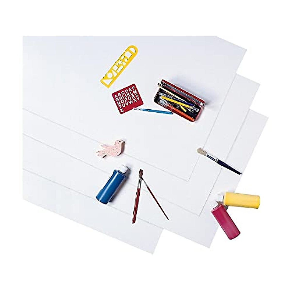 Pacon 104225 Peacock Four-Ply Railroad Board, 22 X 28, White, 100/Carton