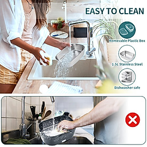 JDISANGI Electirc Lunch Box Food Heater 60w Lunch Containers for Adults, 12V 110V Food Warmer for Car, Truck, Home with 304 Food-Grade Stainless Steel Container 1.5L.