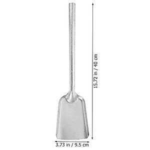 BESTOYARD 16-Inch Fireplace Shovel Long Ash Shovels with Handle BBQ Charcoal Poker Scoop, Mini Dust Pan, Oven Gardening, Wood Stove Hearth Cleaning
