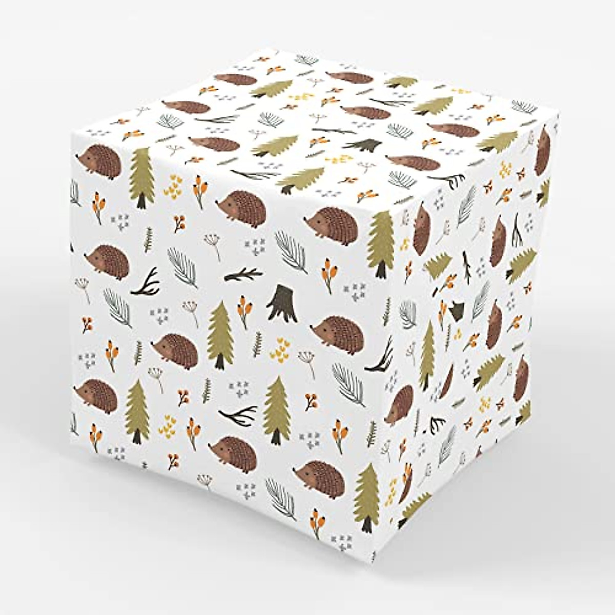 Stesha Party Woodland Wrapping Paper Hedgehog Gift Wrap - Folded Flat 30 x 20 Inch 3 Sheets