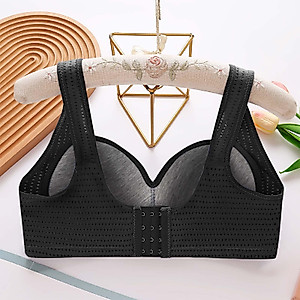 TIANEK Funny Gifts Under 5 Dollars Woman's Wireless Full Coverage Bralette Mesh Breathable Bra Underwear Push Up Comfort Corset Bra Cute Charm Daisy Bras Black