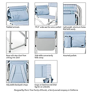 ONIVA - Outdoor Directors Chair with Side Table - Beach Chair for Adults - Camping Chair with Table