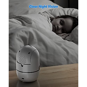 Security-Camera-for-Baby-Monitor-2K Wi-Fi Cameras-for-Home-Security, Pan/Tilt/Zoom Indoor Camera Wireless with Phone APP, 2-Way Audio, Motion Detection, Night Vision