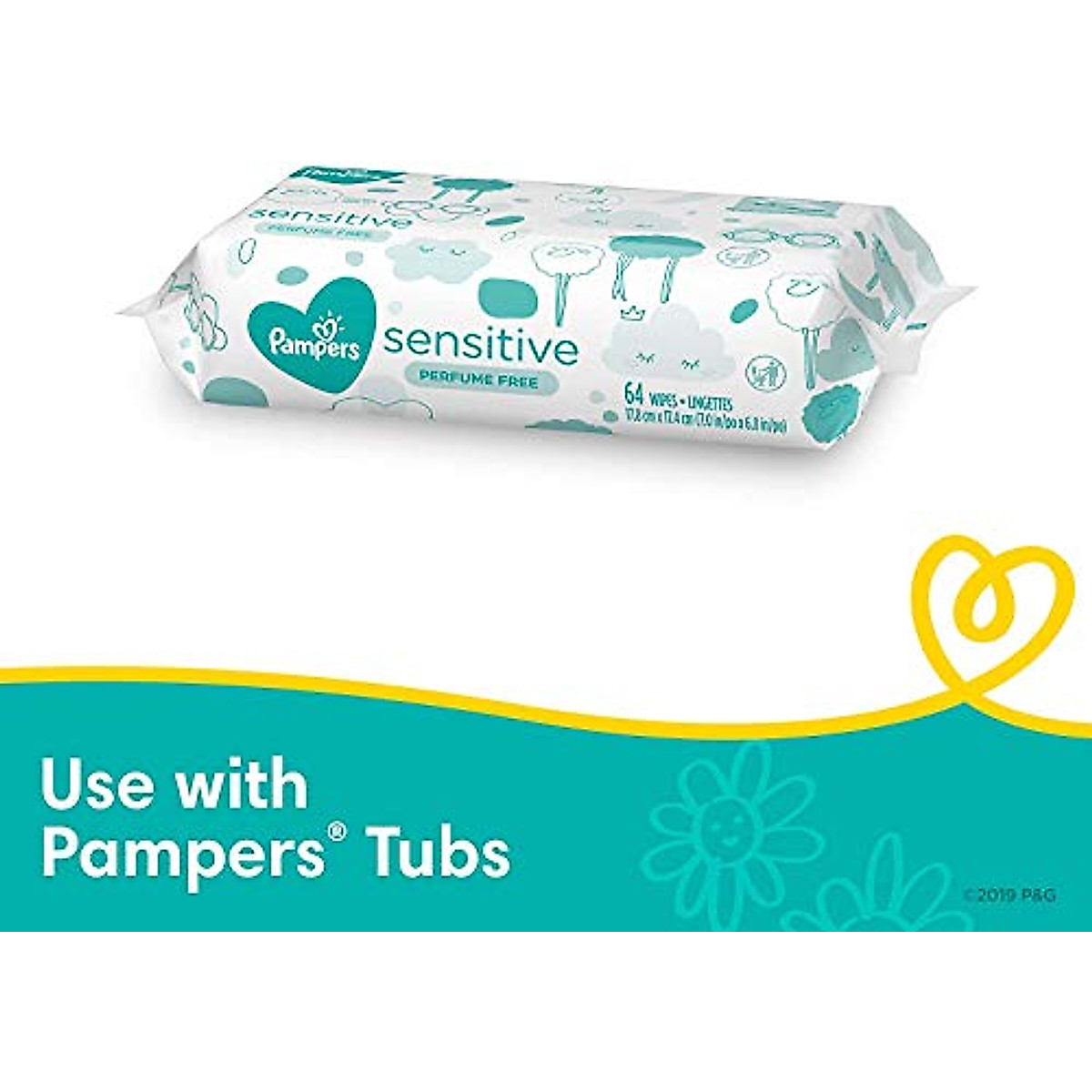 Pampers Easy Ups Pull On Training Pants Boys and Girls, 5T-6T (Size 7), 2 Month Supply (2 x 84 Count) with Sensitive Water Based Baby Wipes, 12X Pop-Top Packs (864 Count)