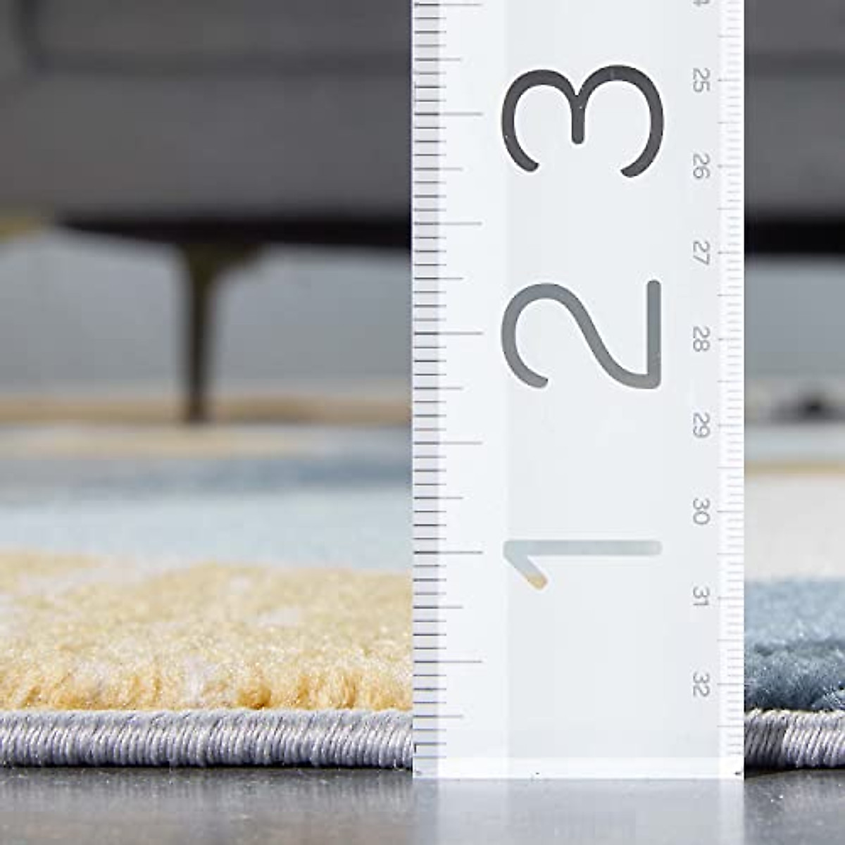 Well Woven Everleigh Honeycomb Hexagon Geometric Blue, Mustard Gold, Grey Area Rug 8x11 (7'10" x 9'10")