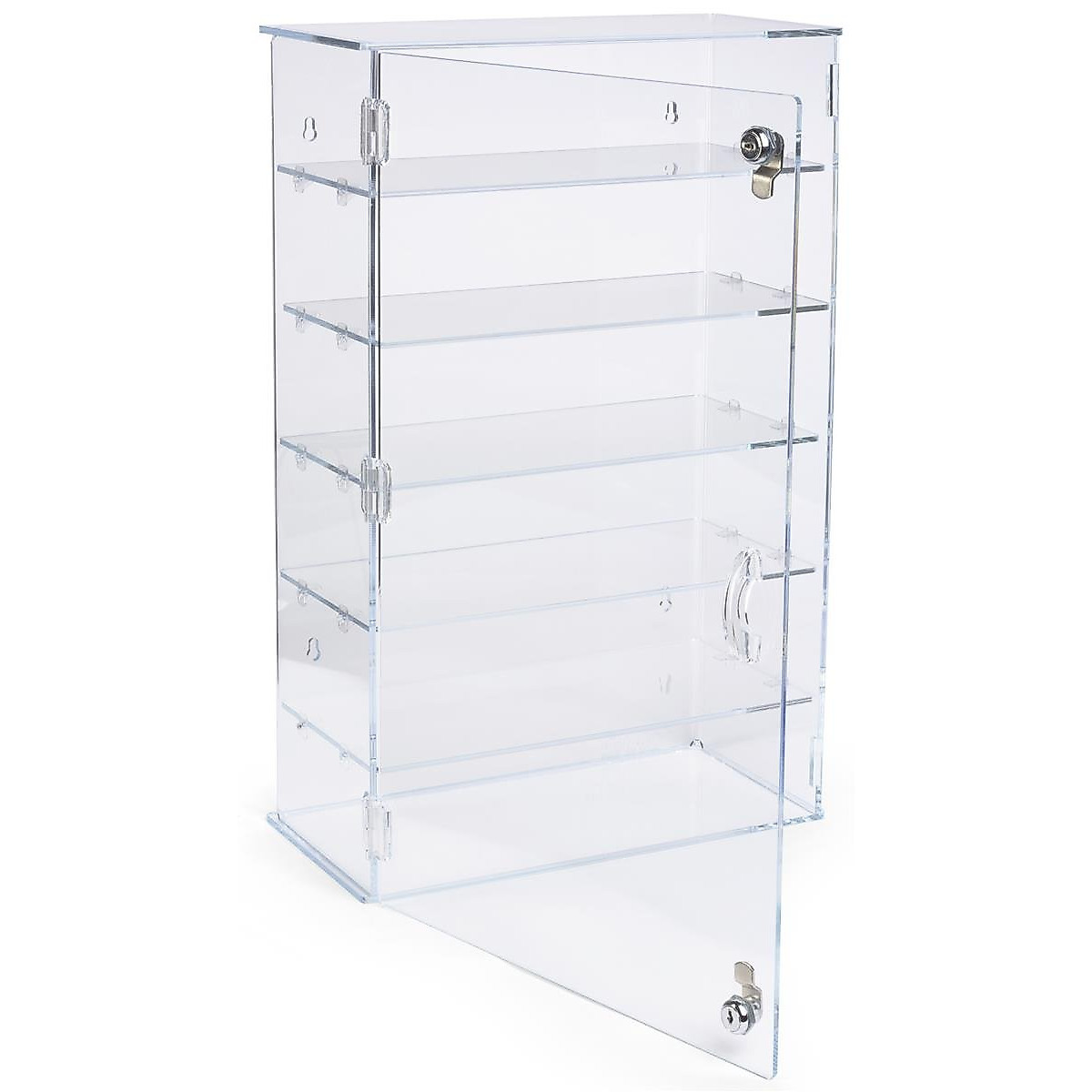 Displays2go, Glass Retail Display Case for Countertop, Acrylic Construction – Clear (TTAC247)