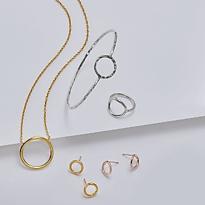 Silpada 'Karma' Open Circle Necklace in 14K Gold-Plated Sterling Silver, 18" + 2"