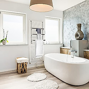 Skycarper Adjustable Over The Door Triple Towel Rack with Double Hooks,Bronze