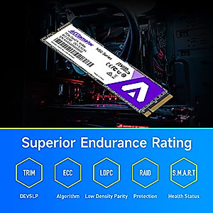 Acclamator 2TB PCIe 4x4 NVMe Solid State Drive Compatible with PS5 Read 5000 MB/s M.2 2280 3D NAND TLC N50