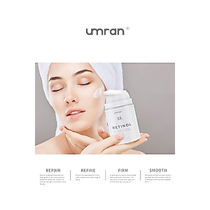 Umran Premium Retinol Cream, Anti-Aging Moisturizer Cream 2.5% for Face and Eye Care, Anti-Wrinkle Essence with Hyaluronic Acid, Day and Night Cream, Vitamin E and Green Tea, 50ml, 1.7 Fl.Oz…